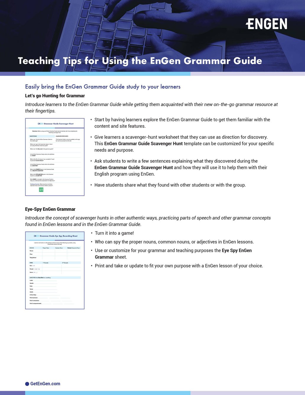 How to use the Grammar Guide?