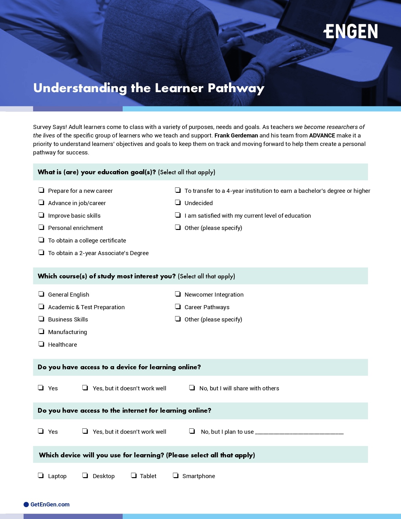 Understanding the Learner Pathway